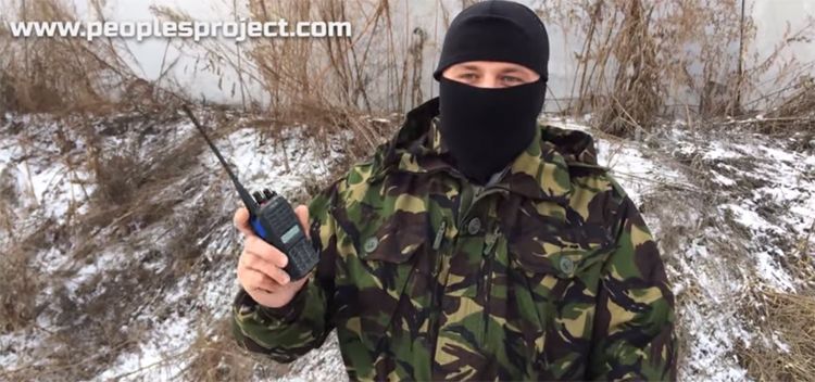 Commander of reconnaissance platoon speaks about radio communication ...